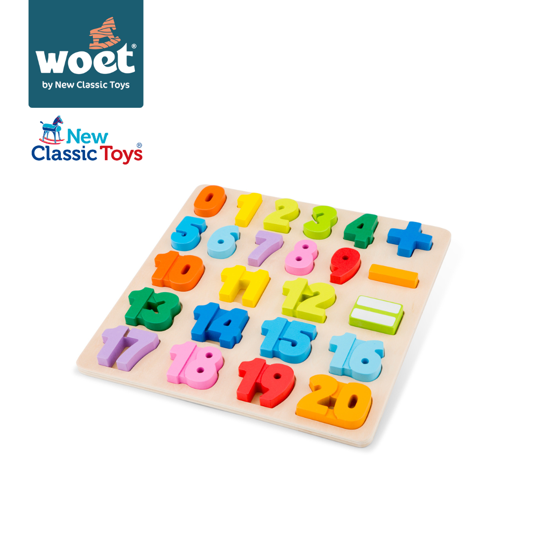【荷蘭New Classic Toys】幼兒木製數字學習配對拼圖 - 10539 - Rikunori | 瑞克腦力